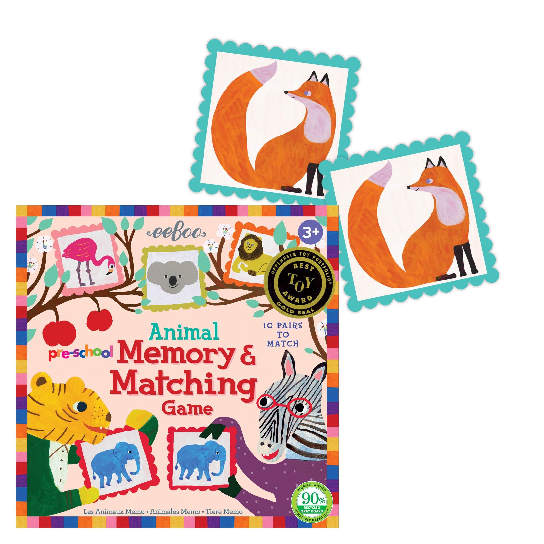 Preschool Animal Memory Matching Game – Clover Toys